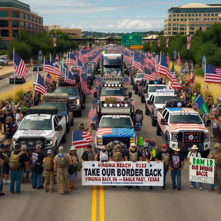 Big Convoy Groups Rush to Southern Border to Send Message to Biden ...